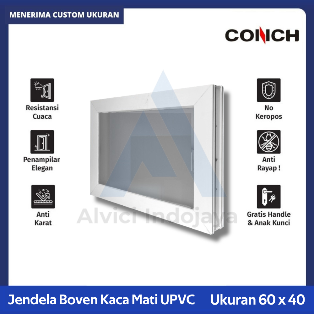 Jual Boven Kaca Mati UPVC Conch | Shopee Indonesia