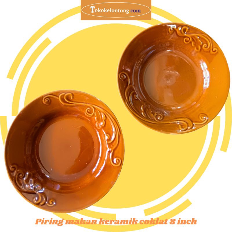 Jual Piring keramik coklat (harga 1 lusin) | Shopee Indonesia