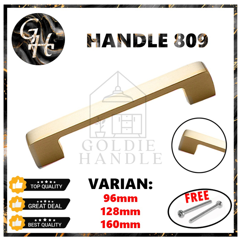 Jual Handle Gold 809 Tarikan Laci Emas Minimalis Modern Kotak Gagang ...