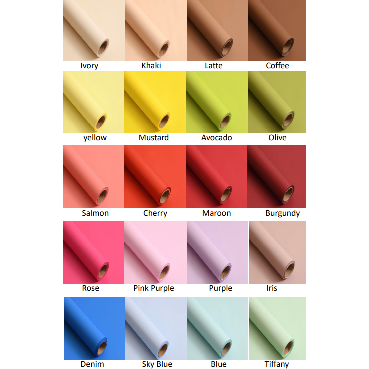 Jual Kertas Bunga Buket Cellophane Polos Roll / Doff Color Opp Roll ...