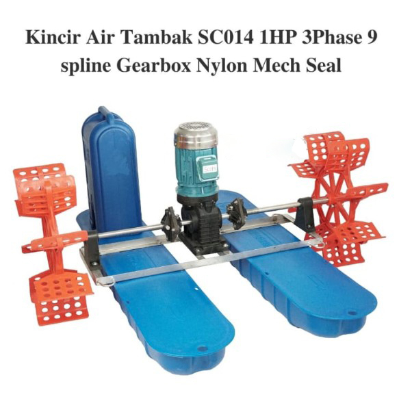 Jual Kincir Air Tambak SC014 1HP 3Phase 9 spline Gearbox Nylon Mech Seal | Shopee Indonesia