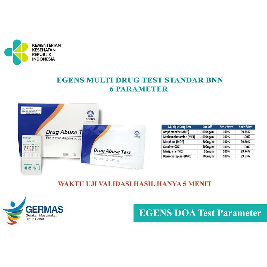 Jual ALAT TES NARKOBA BNN EGENS LENGKAP 5 | 6 PARAMETER EGENS PERPCS ...
