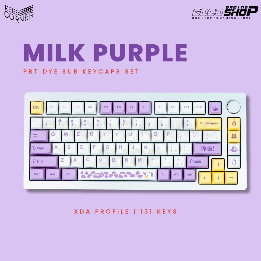 Jual KC Keycaps Milk Purple XDA 131 Keys | Shopee Indonesia
