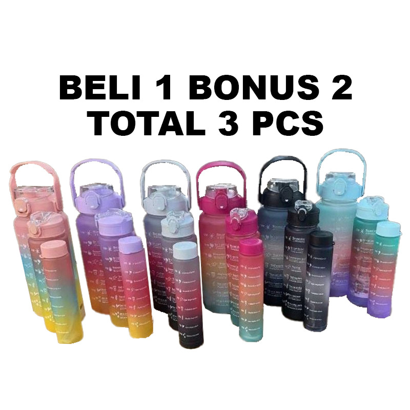 Jual Botol Beranak 2 Liter - 1000mL - 500mL Botol Minum Viral 1 set | Shopee Indonesia