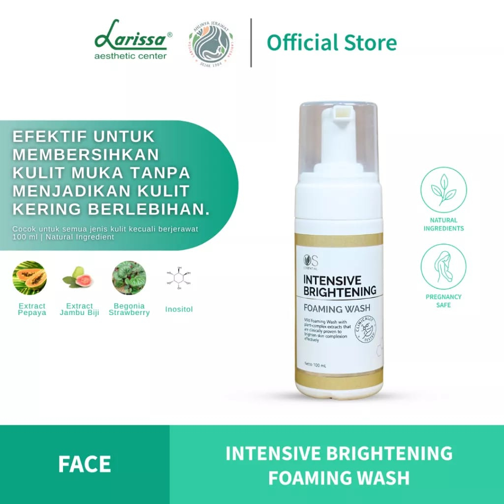 Jual LARISSA INTENSIVE BRIGHTENING FOAMING WASH MENCERAHKAN ...