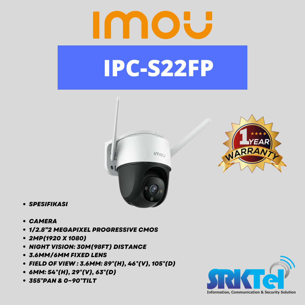 Jual Imou Cruiser IPC-S22FP Smart IP Camera 2MP Colour Night Version ...