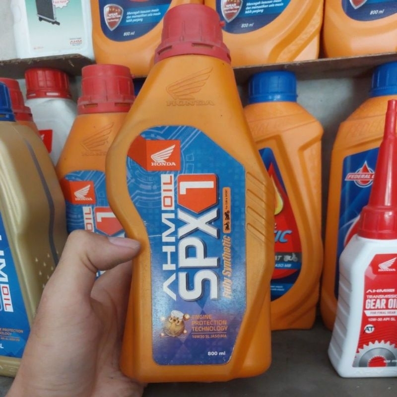 Jual AHM OIL SPX 1 SAE 10W-30 (800ml) Oli Motor Bebek Honda | Shopee ...