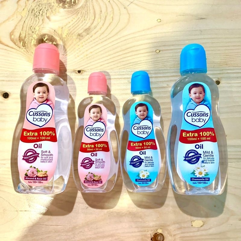 Jual Cussons Baby Oil Soft & Smooth | Mild & Gentle 50ml+50ml 100ml ...
