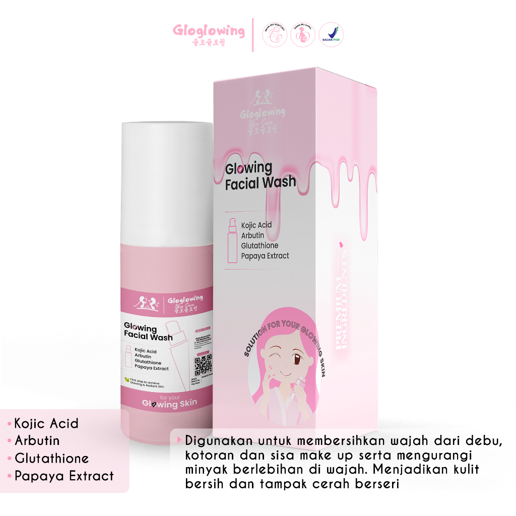 Jual GLOGLOWING Glowing Facial Wash 100ml | Shopee Indonesia