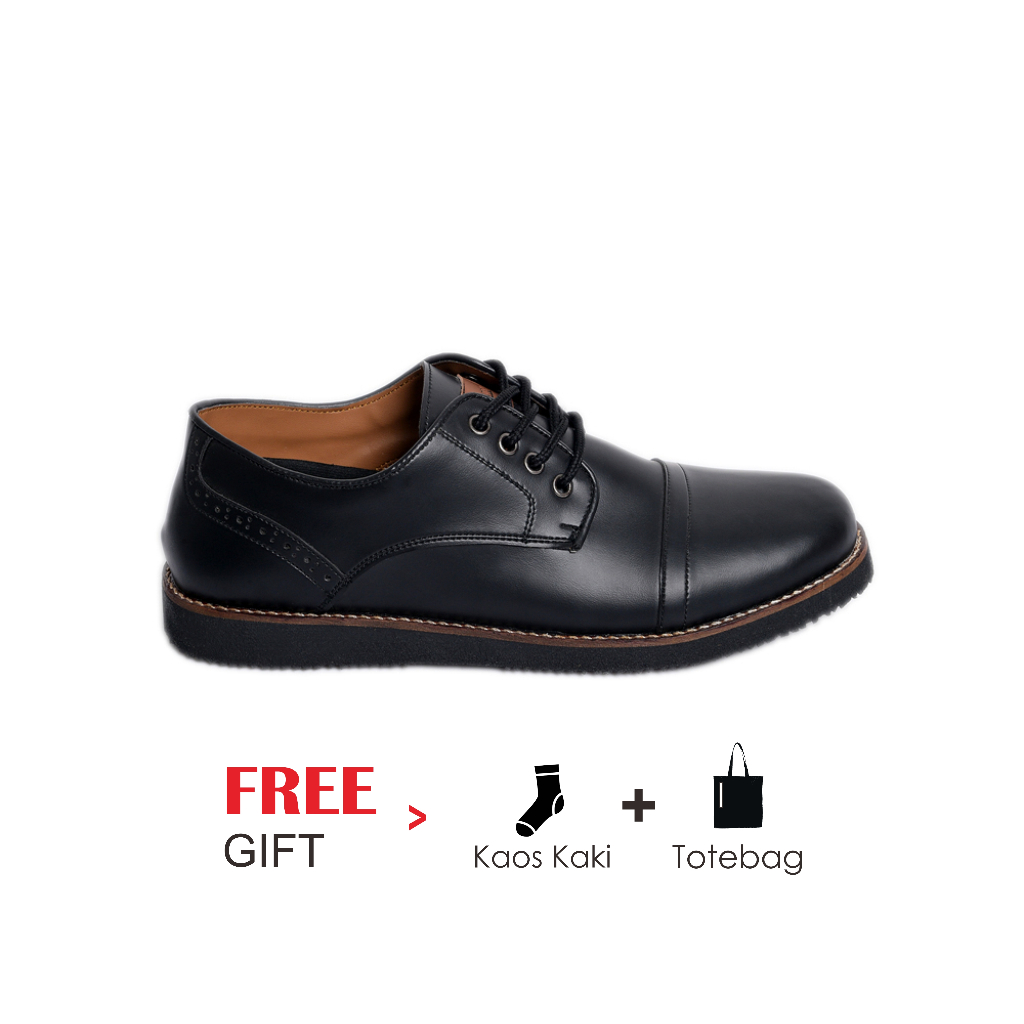 Jual Sepatu Casual Pria Pedro Black Klasik - Sepatu Kerja Pria | Shopee ...