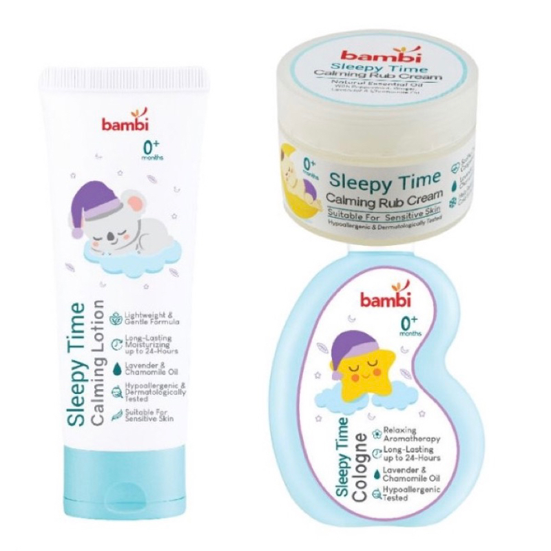 Jual Bambi Sleepy Time Perawatan Tubuh Bayi Susah Tidur Newborn Lembut ...