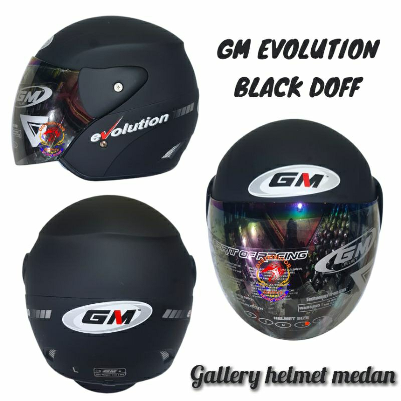 Jual HELM GM EVOLUTION SOLID ORIGINAL | Shopee Indonesia