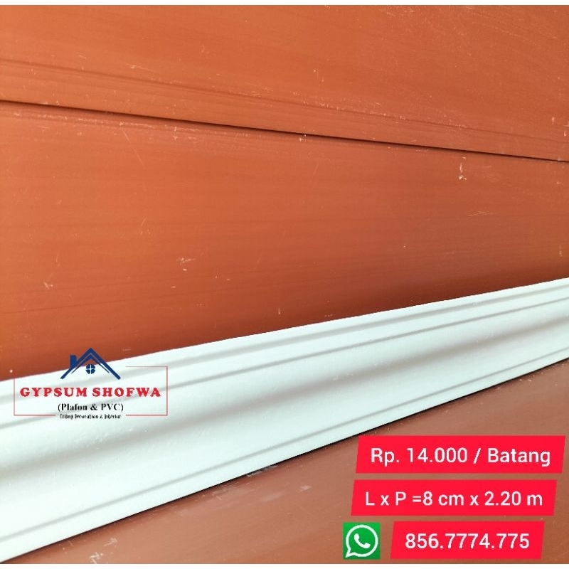 Jual Jabodetabek - List gypsum motif minimalis S polos 8cm, 10 cm, 12 ...