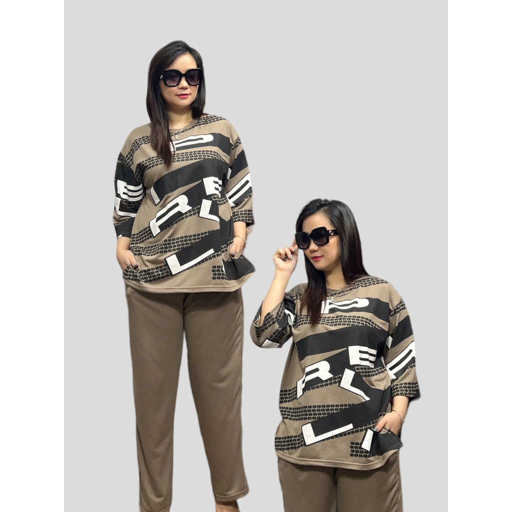 Jual GR Setelan Wanita Atasan Oversize Ld120 Celana Panjang Pencil ...