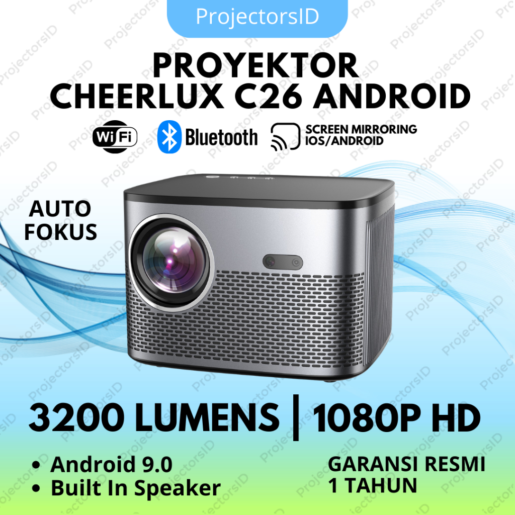 Jual Cheerlux C26 Smart Proyektor Android Wifi 3200 Lumens | Proyektor ...
