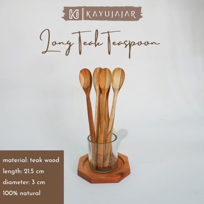 Jual KAYUJAJAR - Long Teak Teaspoon/ Sendok Teh Panjang Kayu Jati ...