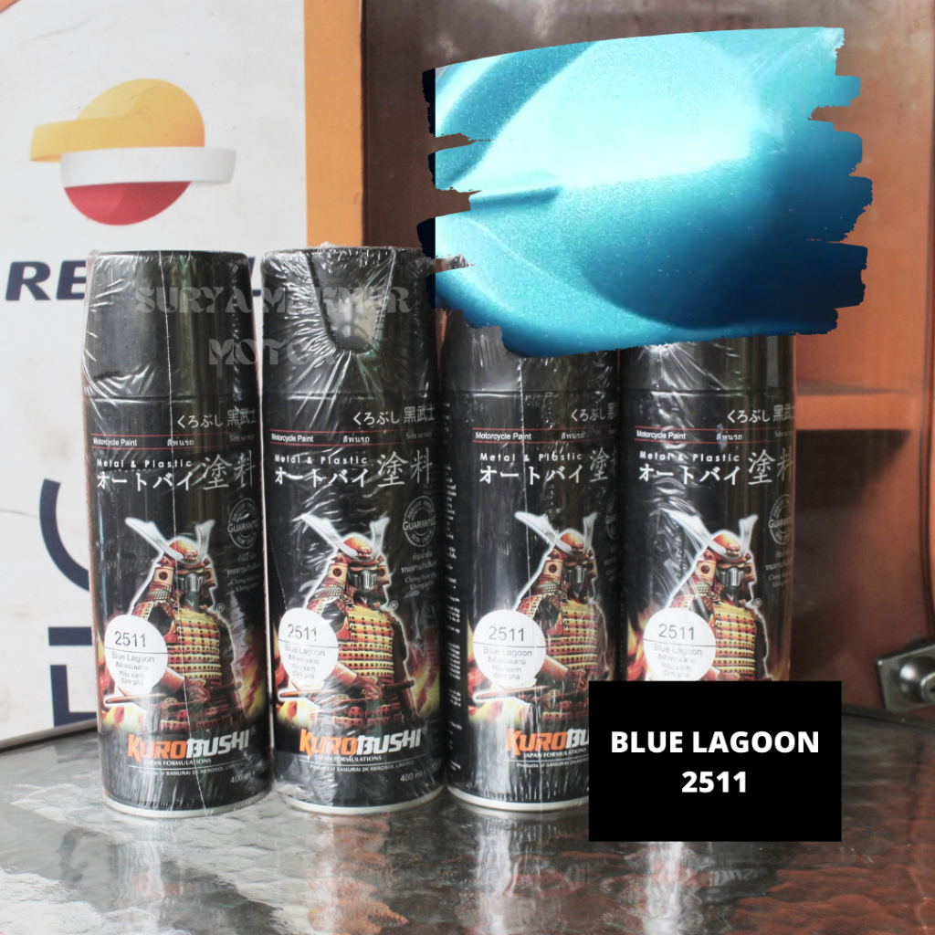 Jual Pilox/Pilok Samurai Paint 2511 Blue Lagoon Cat Semprot Warna Biru Muda Metallic | Shopee ...