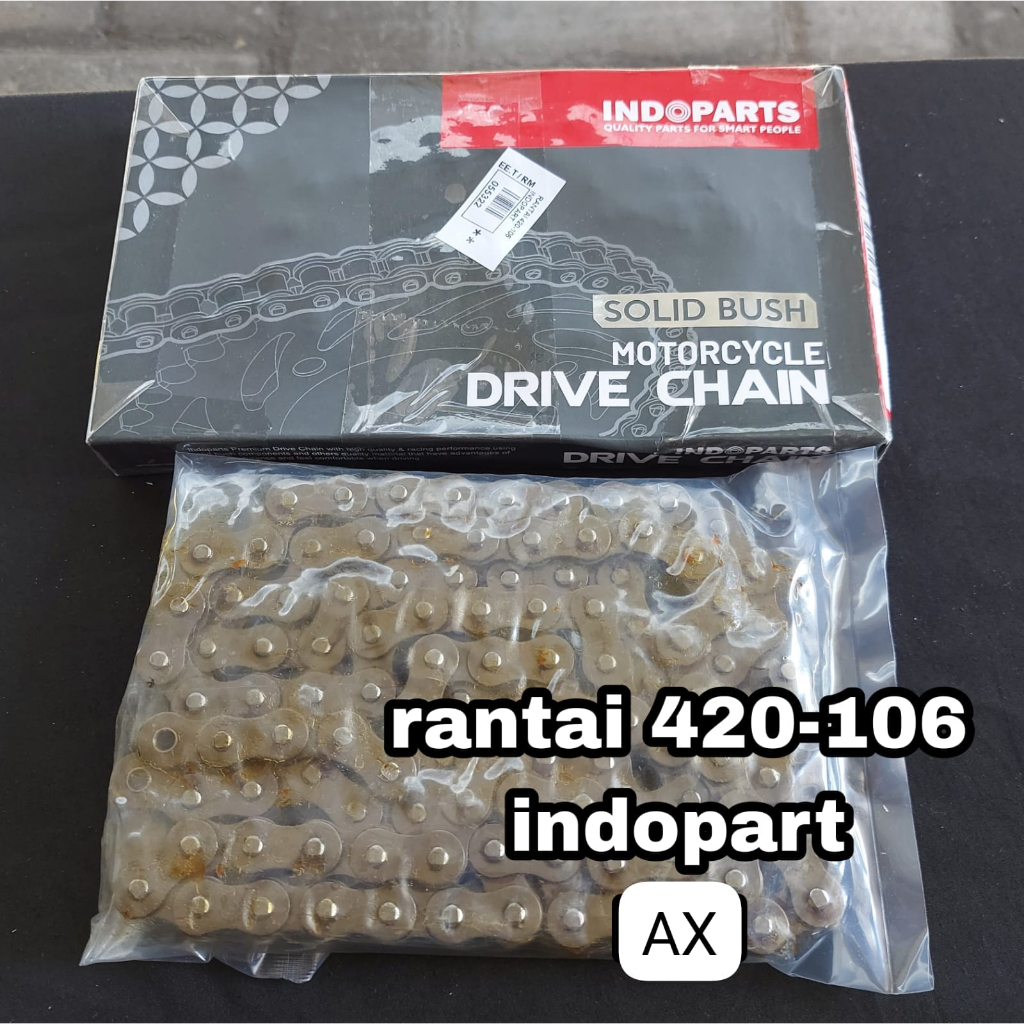 Jual RANTAI 420-106 INDOPART || RANTAI MOTOR 420-106 108 MERK INDOPART ...