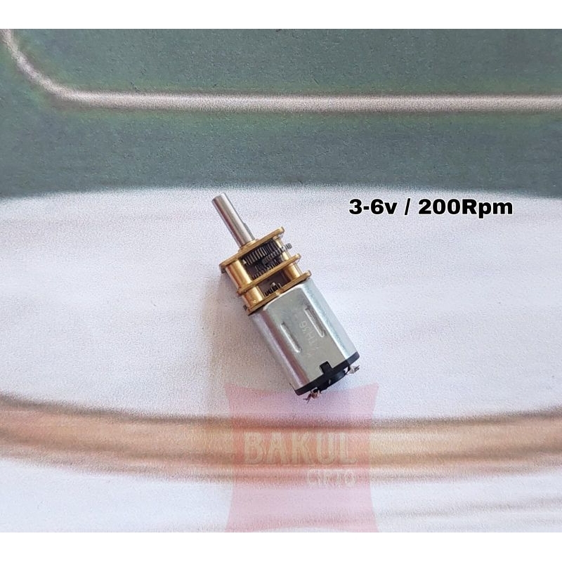 Jual Micro Motor N20 DC 3-6V Slow Speed Reduction Gearbox 200 RPM DC 5V ...