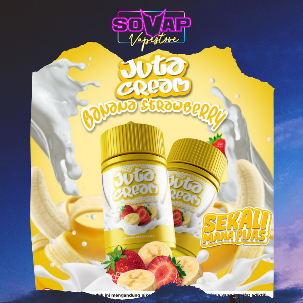 Jual Juta Cream Banana Strawberry 3mg & 7mg 60ml | Shopee Indonesia
