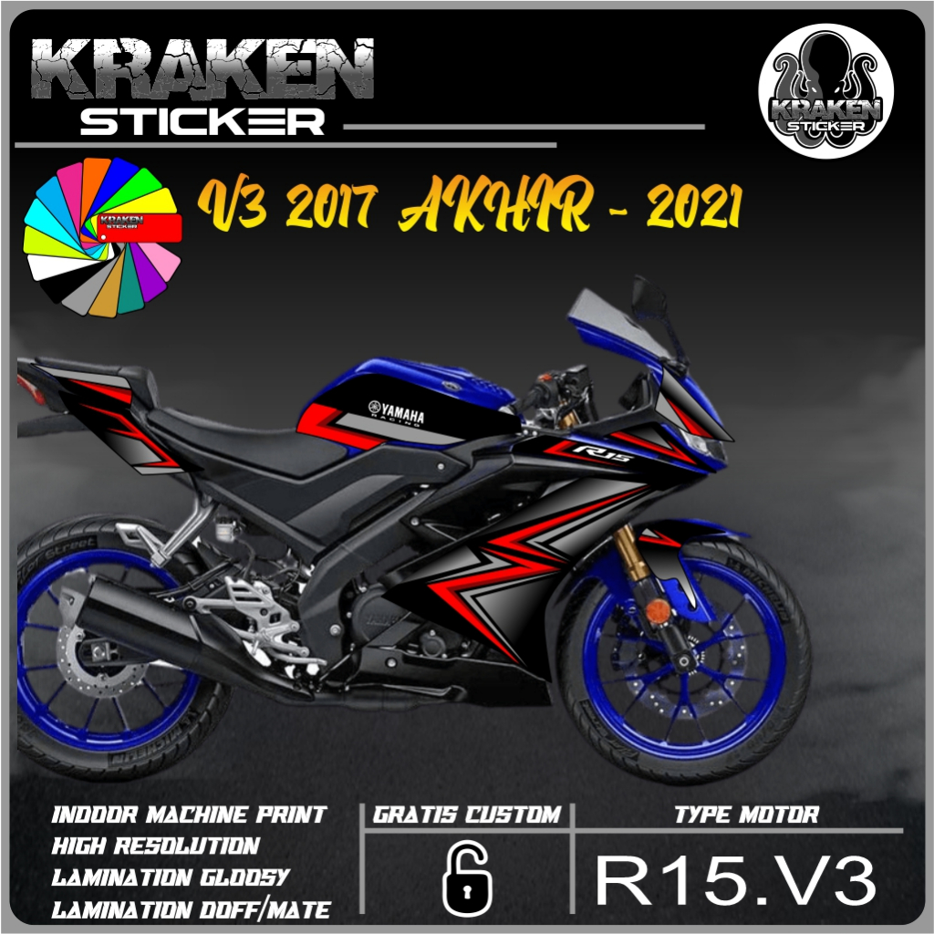 Jual STICKER STRIPPING LIS LIST R15 V3 CODE 1 | Shopee Indonesia