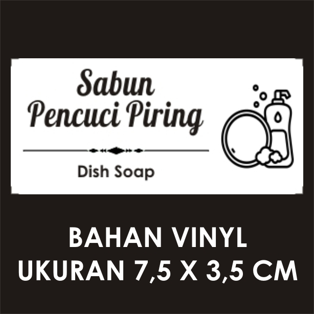 Jual Stiker Label Sabun Waterproof detergen desinfektan sampo laundry ...