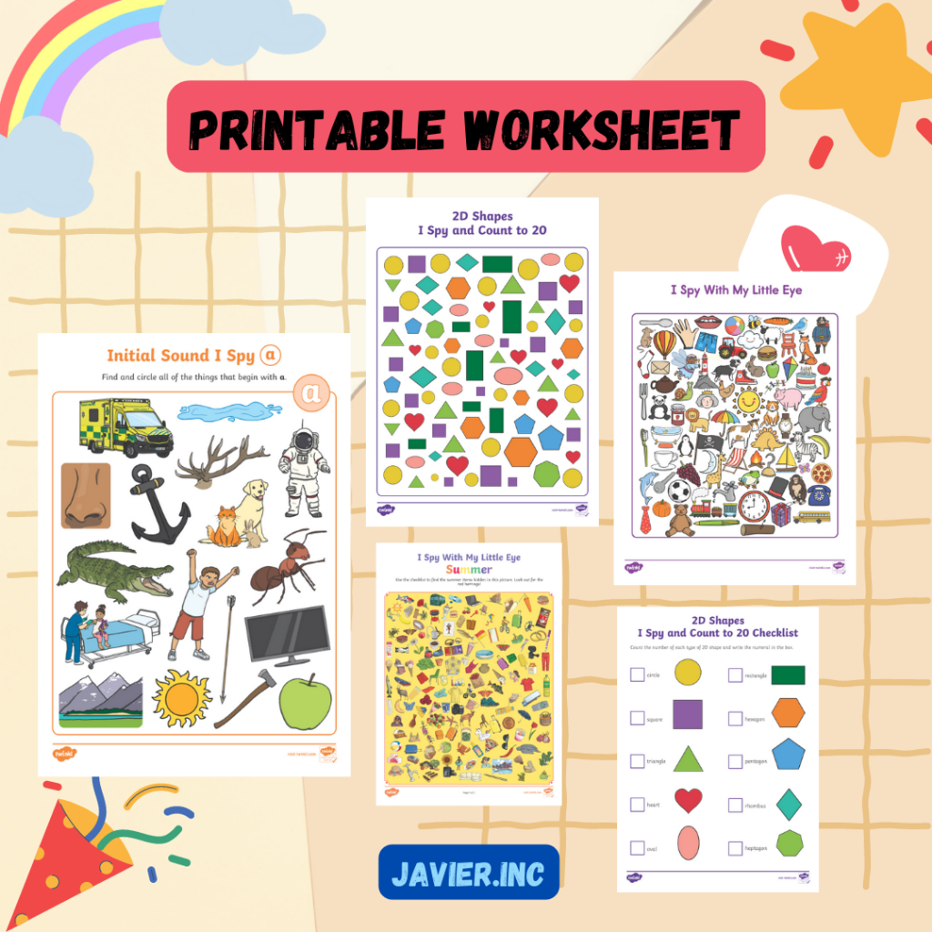Jual Printable Worksheet Lembar Aktivitas Anak Usia PAUD dan TK Edisi ...