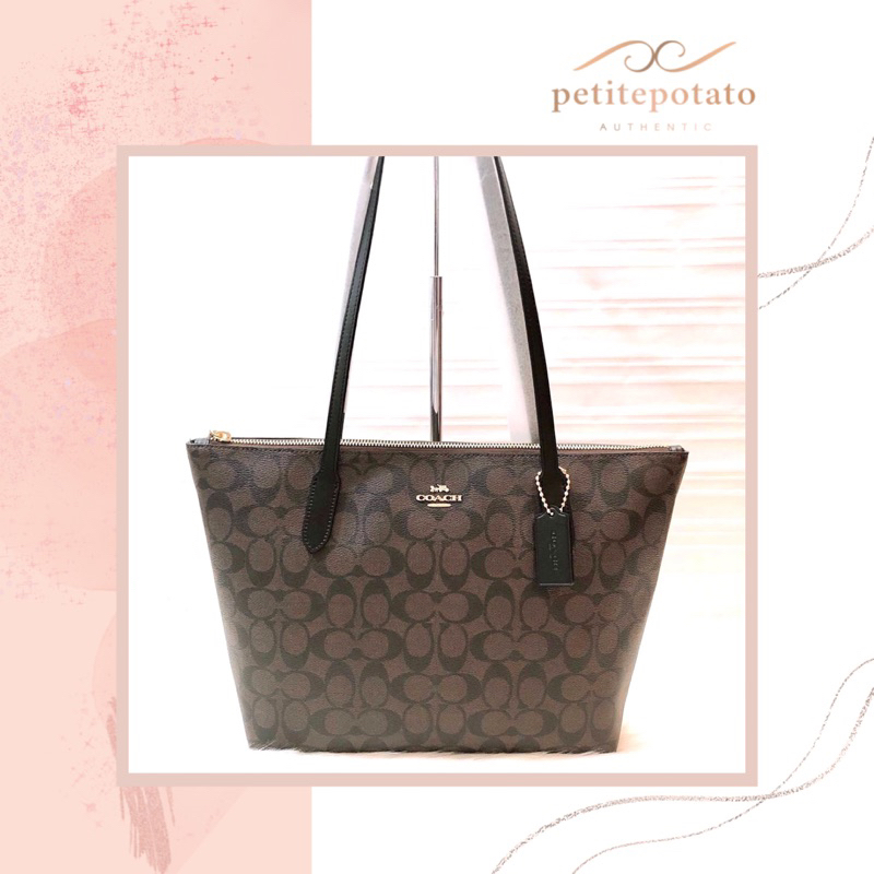 Jual TAS BRANDED WANITA COACH ZIP TOTE IN SIGNATURE | Shopee Indonesia