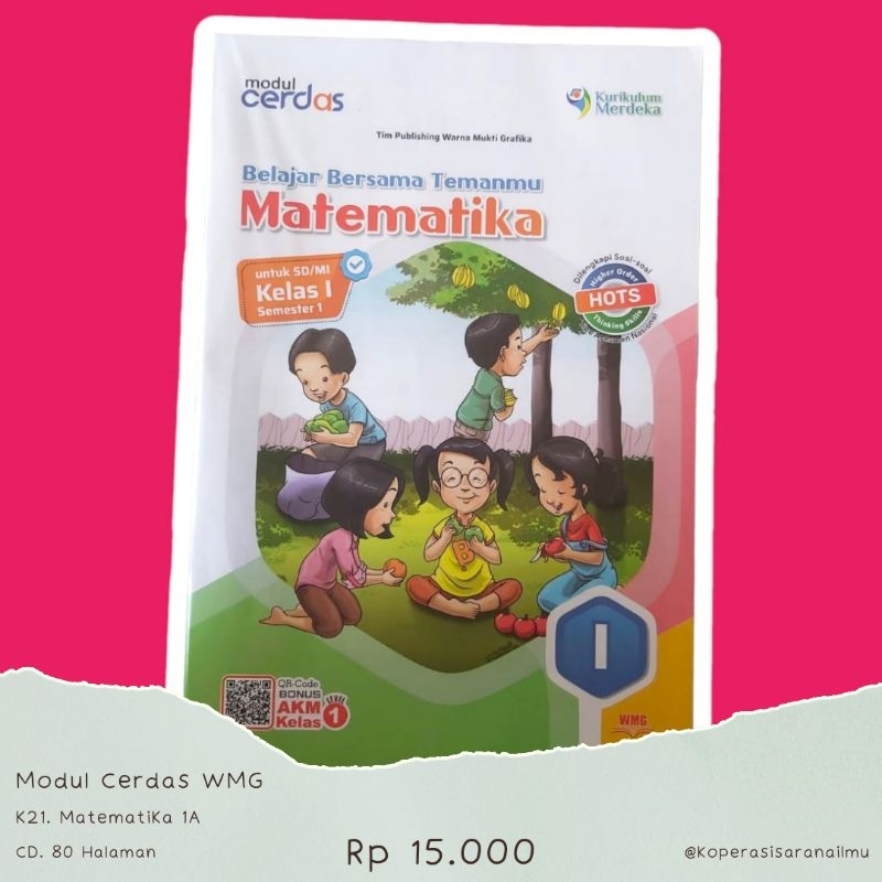 Jual Modul Ajar Matematika Kelas 1 2 4 5 Semester 1 Kurikulum Merdeka SD/MI LKS Modul Cerdas ...