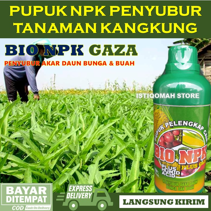 Jual Pupuk Penyubur Akar dan Daun Tanaman Sayuran Kangkung BIO NPK GAZA 500ML Pupuk NPK Cair ...