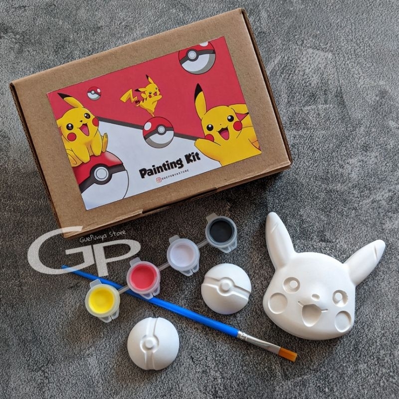 Jual Pikachu Set - Mainan Edukasi Anak Patung Lukis Gyp Gypsum Mewarnai ...