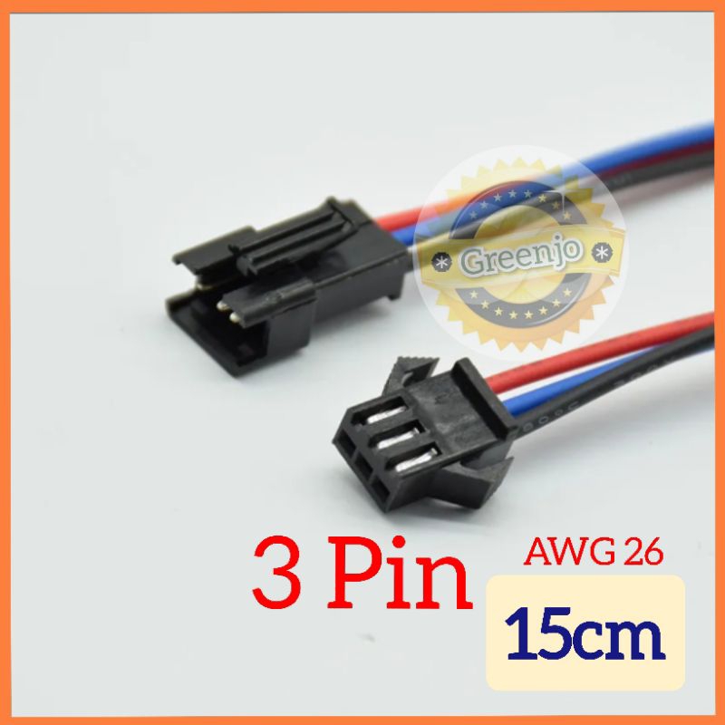 Jual Kabel JST Socket DC Jantan Betina 2 Pin 3 Pin 4 Pin SM Connector ...