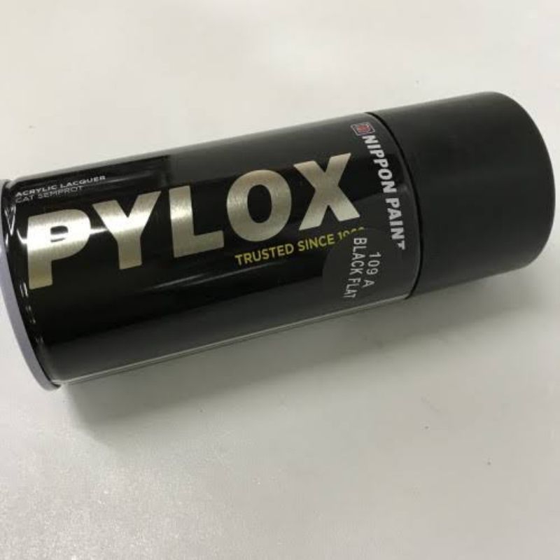 Jual CAT SEMPROT PYLOX 109A BLACK FLAT HITAM DOFF NIPPON PAINT 300CC ...
