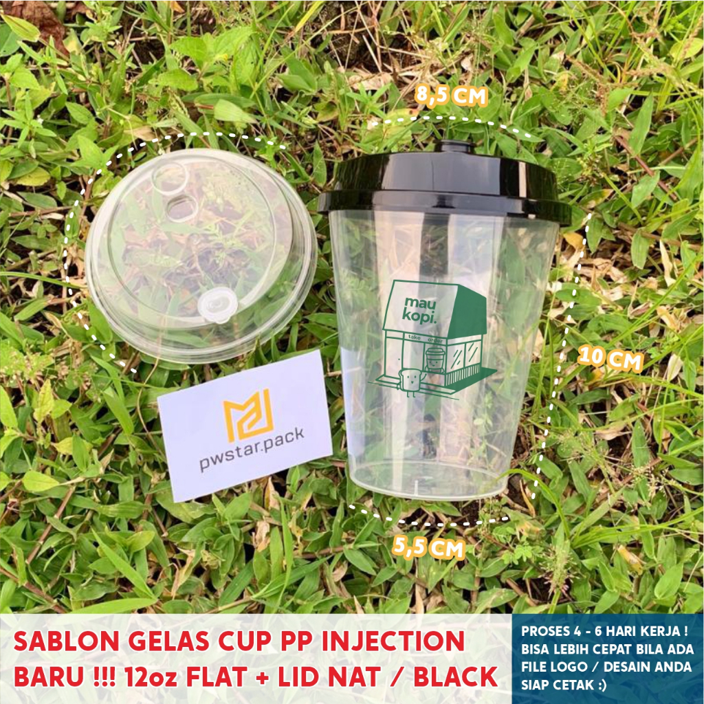 Jual SABLON CUP PP INJECTION 12oz FLAT / DATAR BARU !!! SUDAH TERMASUK ...