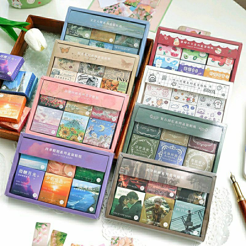 Jual (50 pcs) Sticker Deco Vintage Estetik Aesthetic box Cute Film ...