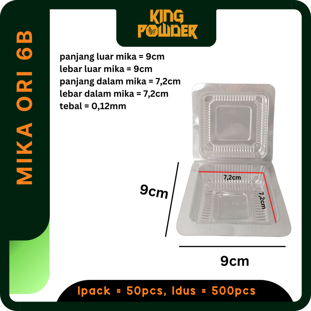 Jual Mika Kue 6B | Mika snack ukuran 6 | Mika plastik bening | Mika kue ...