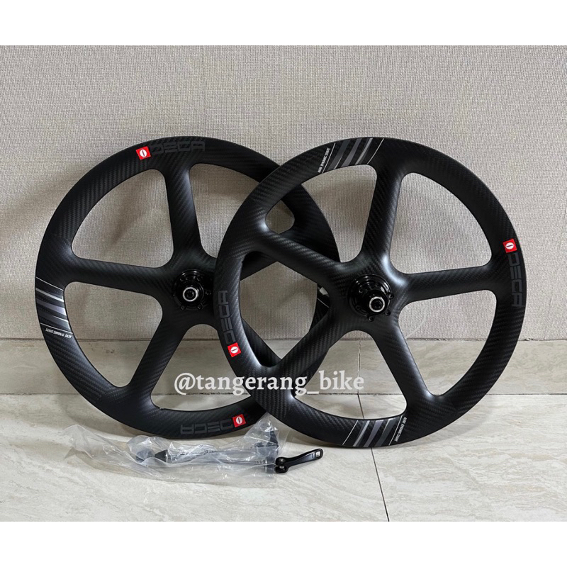 Jual Wheelset Carbon Deca Discbrake 22 Inchi 5 Spoke 451 bukan Viets Nautilus | Shopee Indonesia