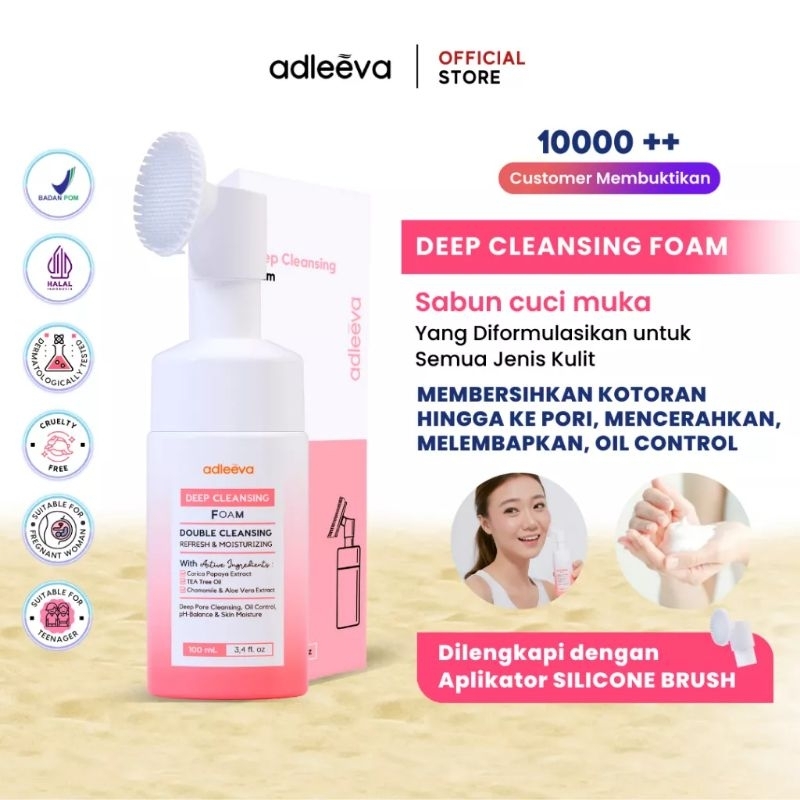 Jual Adleeva Deep Cleansing Foam Sabun Muka by Adeeva Skincare | Shopee ...