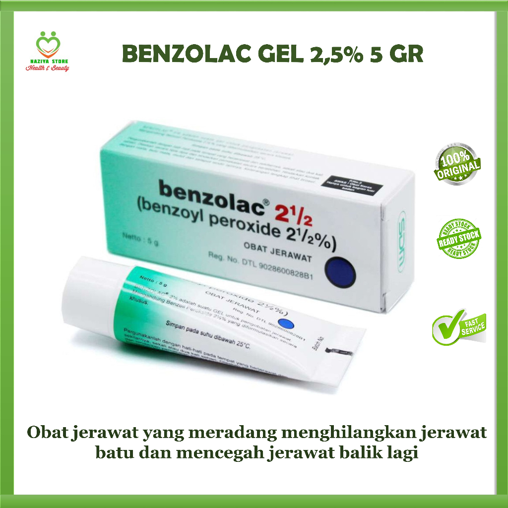 Jual BENZOLAC SALEP 2,5% 5 GR Obat Jerawat Paling Ampuh,Menghilangkan ...