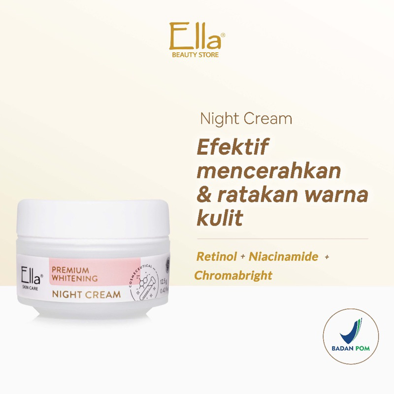 Jual Ella Skincare Premium Whitening Night Cream with Niacinamide ...