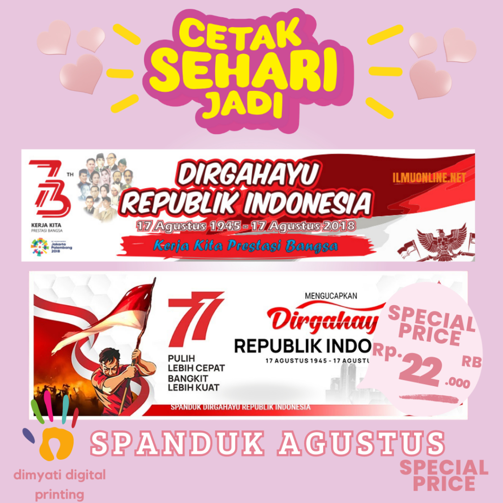 Jual Cetak Spanduk/Banner Agustusan/Kemerdekaan - SEHARI JADI | Shopee ...