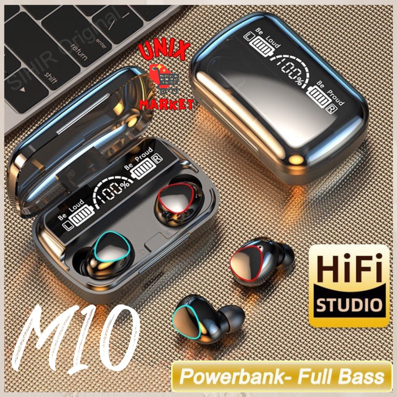 Jual New Upgrade M10 TWS Bluetooth 5.1 in-Ear 9D Touch Sport Wireless Earphone gaming case bisa ...