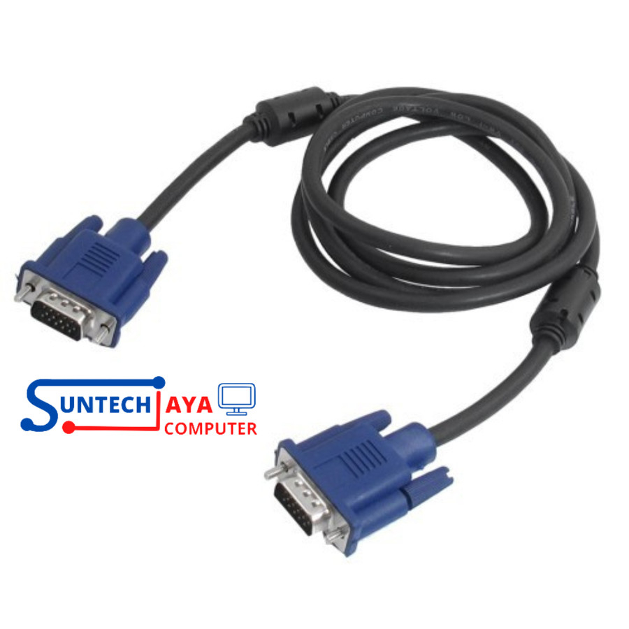 Jual KABEL VGA 1,5 M/METER ORIGINAL Bawaan Monitor | Shopee Indonesia