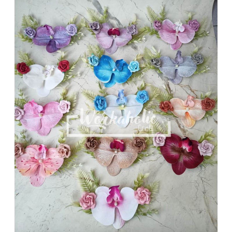Jual Rangkaian Bunga Anggrek Hiasan Mahar Tetes Air Dekorasi Pajangan ...