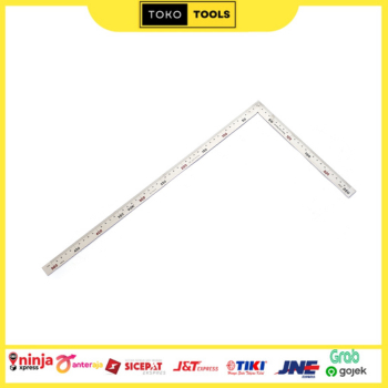 Jual penggaris siku stainless steel besi L garisan pengukur metrik 250X500mm | Shopee Indonesia