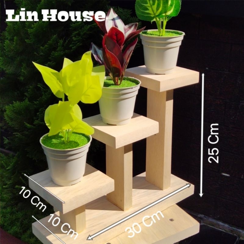Jual Wooden Tray Woden Stand For Flower/Rak Bunga Kayu/Rak Modern Kayu ...