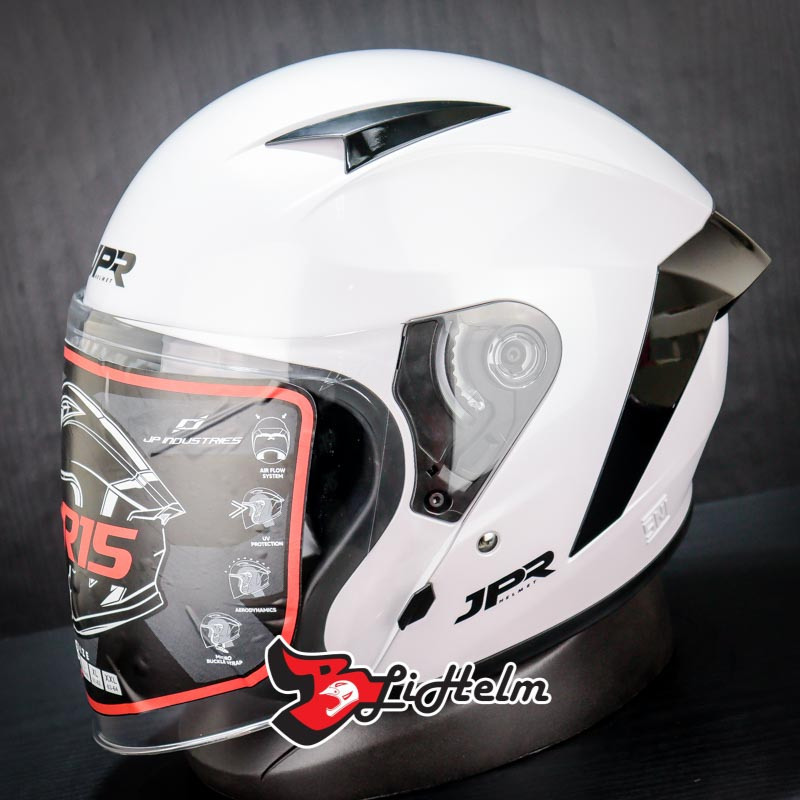 Jual JPR HELM RR15 SOLID | PEARL WHITE | JPX RR-15 SINGLE VISOR ...