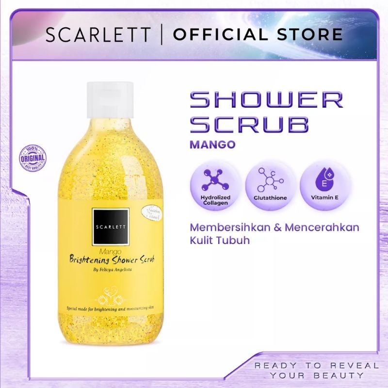 Jual Scarlett Whitening Sabun Mandi Shower Scrub Mango - Original ...