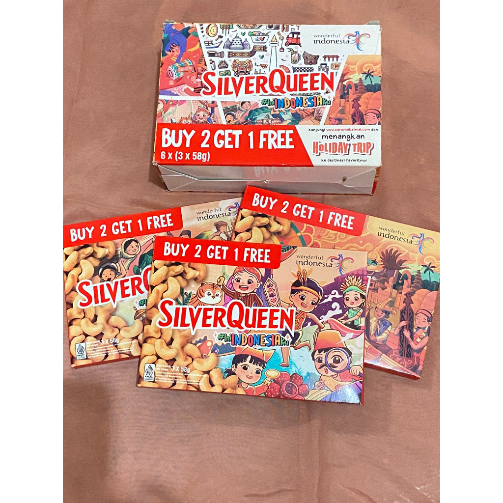 Jual silverqueen ceshew 58 gram buy 2 get 1 free | Shopee Indonesia
