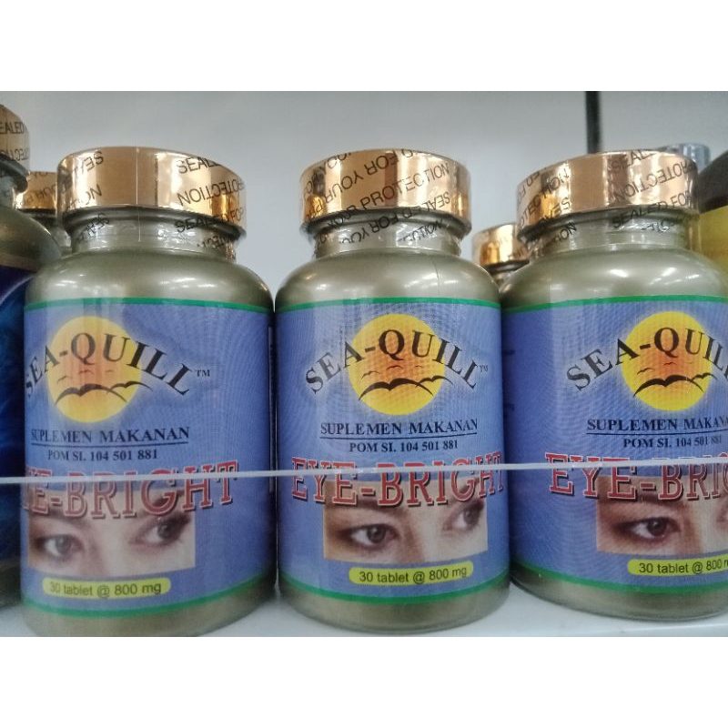 Jual Sea Quill Eye Bright 500 MG - 30 TABLET Vitamin Mata (Ready Stok ...